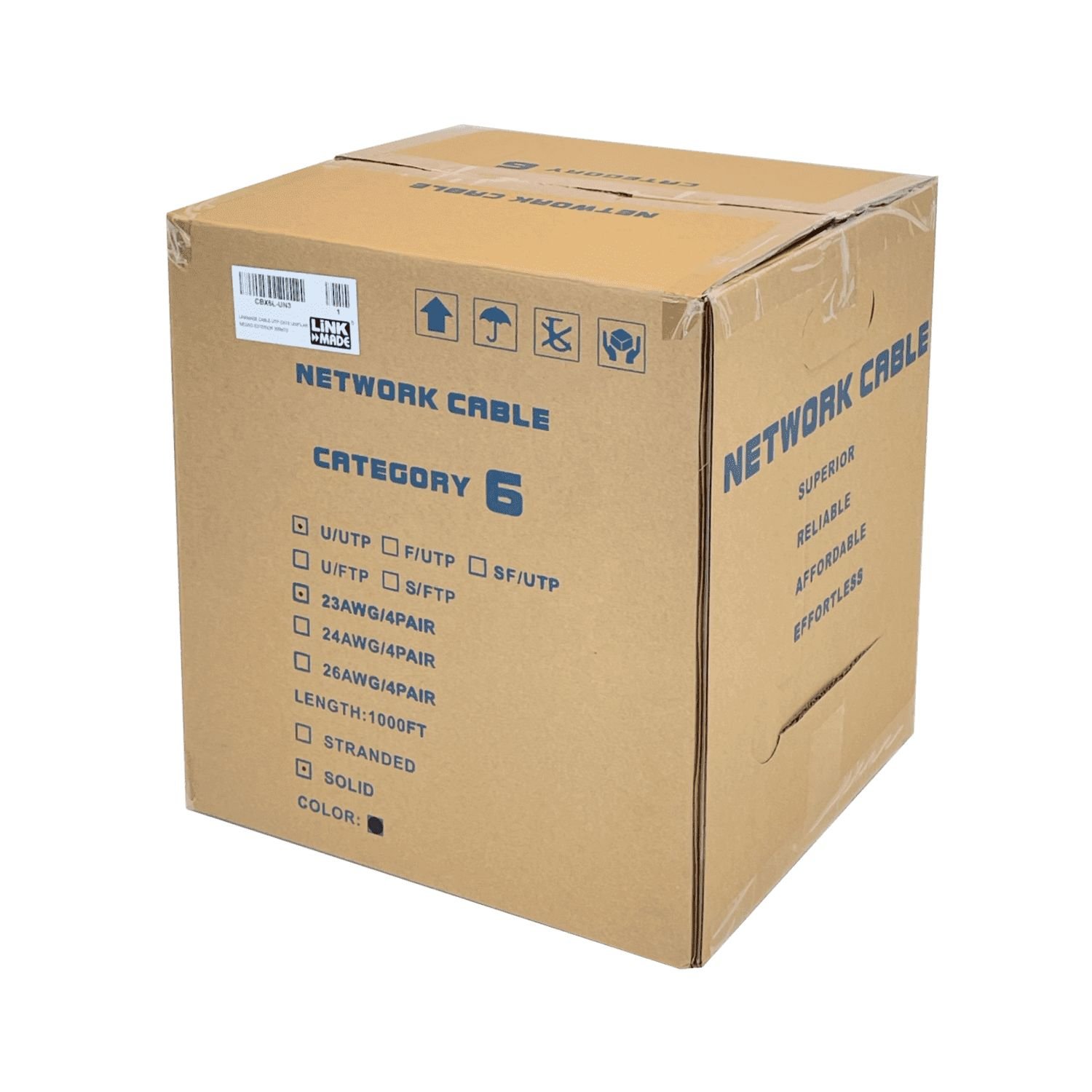 Caja 305 Mts Cable UTP Cat6 Exterior PE Unifilar Cobre LinkMade ...